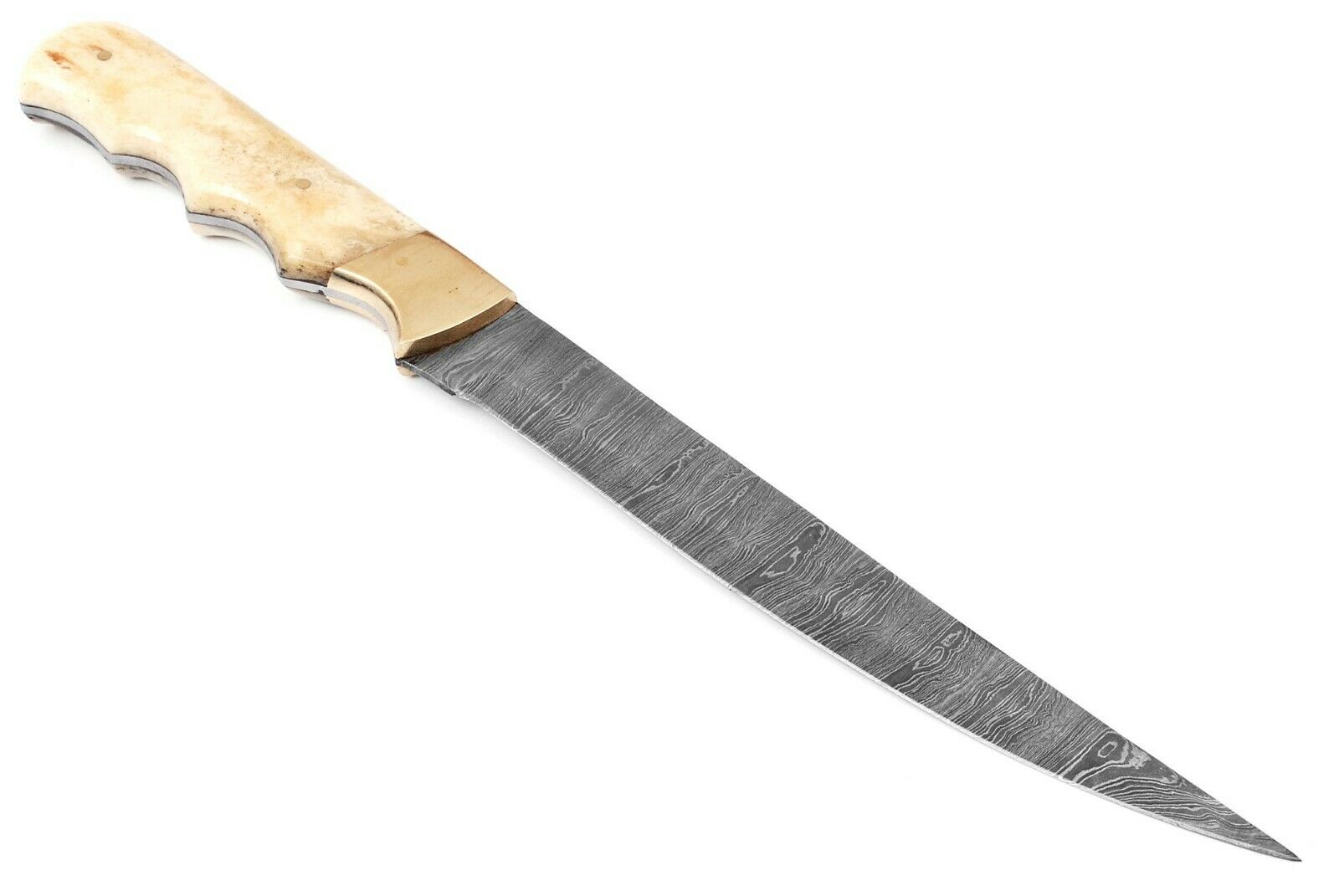 Damascus steel Fillet Fishing knife,Handmade Damascus Fillet knife , k ...