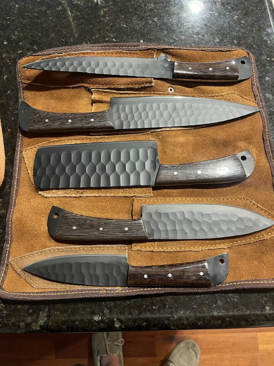 Custom Handmade Chef Knives Set / Kitchen Knives Set / 5Pcs Chef Set ...