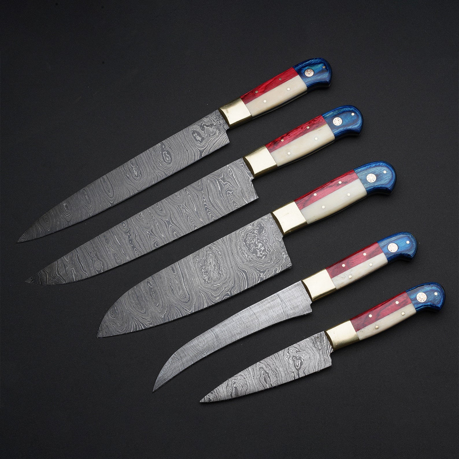 Custom Handmade Chef Knives Set / Kitchen Knives Set / 5Pcs Chef Set ...
