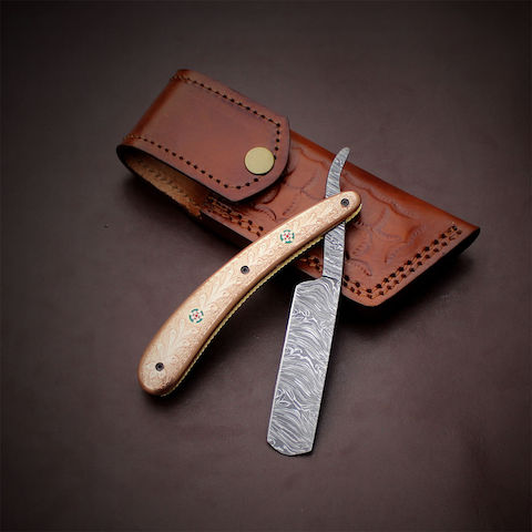 Damascus Straight Razor, Damascus Folding Razor handmade /Best Shaving ...